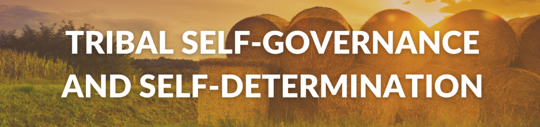 Tribal Self-Determination and Self-Governance - Indigenous Food and ...