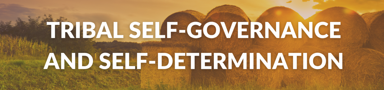 Tribal Self-Determination and Self-Governance - Indigenous Food and ...